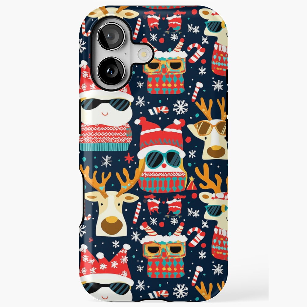 Christmas Kitschmania Pattern Art Phone Case with iPhone 17 to 11 Pro ...