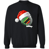 Christmas Kittitian And Nevisian Flag With Santa Hat Saint Kitts And ...