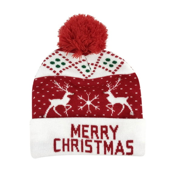 Christmas Knit Beanie Christmas Woolen Hat Female Fashion Trend Casual ...