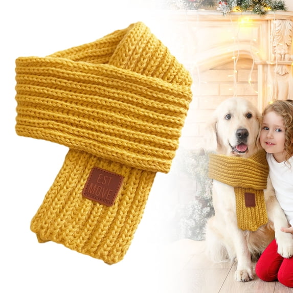 Christmas Knitted Dog Scarves Festive Knitted Pet Warm Pet Neck Wrap ...