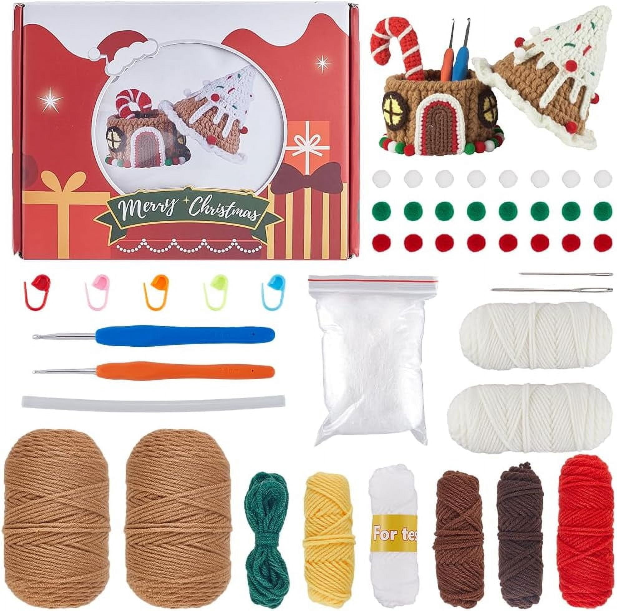 Christmas Knitting Kit Crochet Beginner Kit Crochet Kits Knitting ...