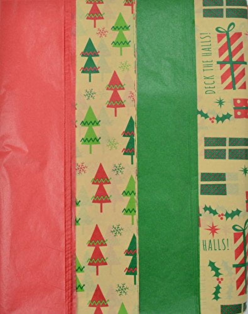 Walmart Holiday Bulk Xmas Gift Tissue Paper, Assorted Wrapping, 100 ...