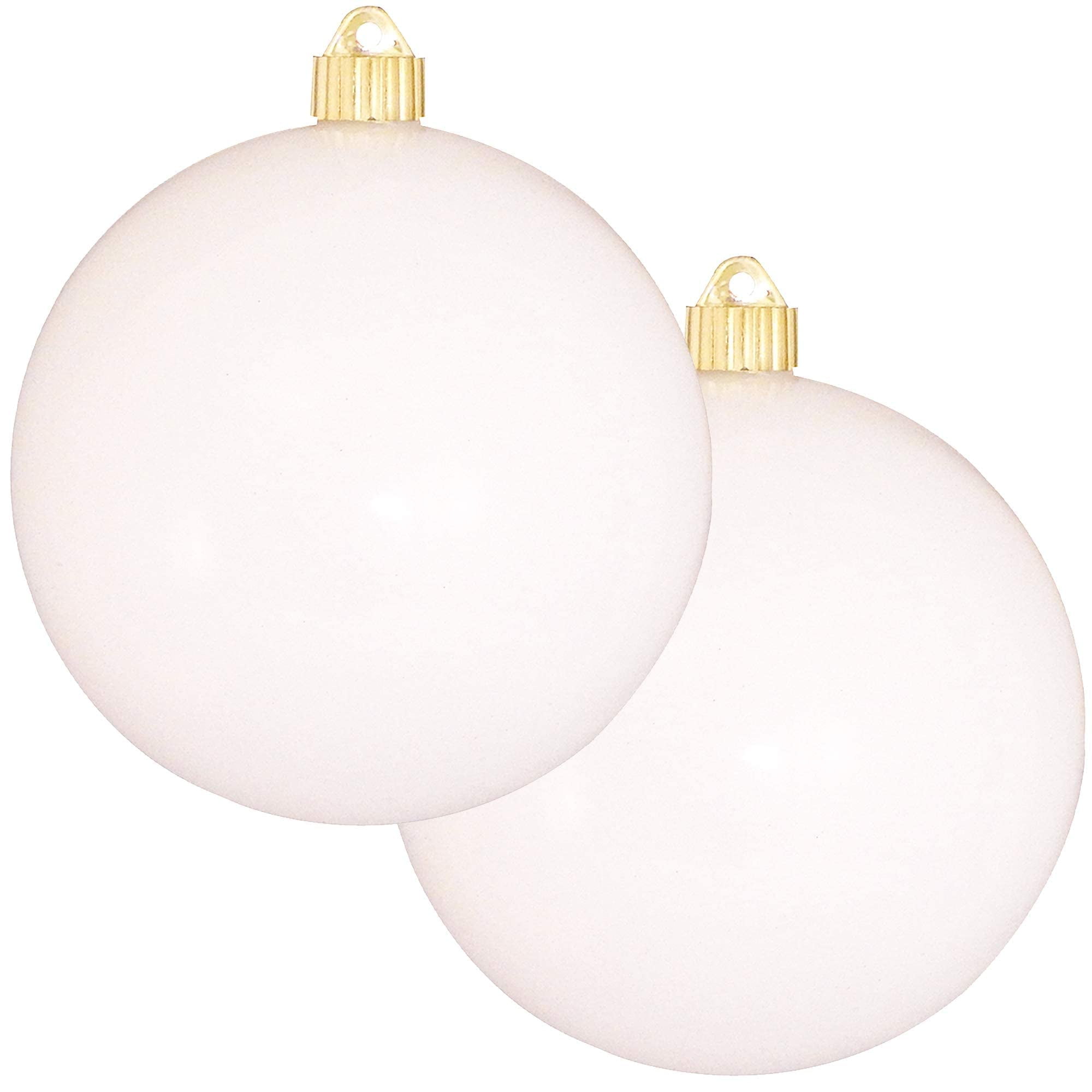 Christmas By Krebs 6" (150mm) Shiny Pure White [2 Pieces] Extra Large ...