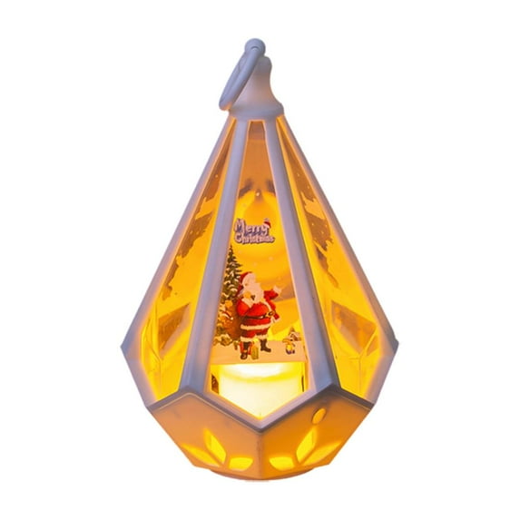Christmas LED Night Light Portable Desktop Hanging Lantern 3 Button ...