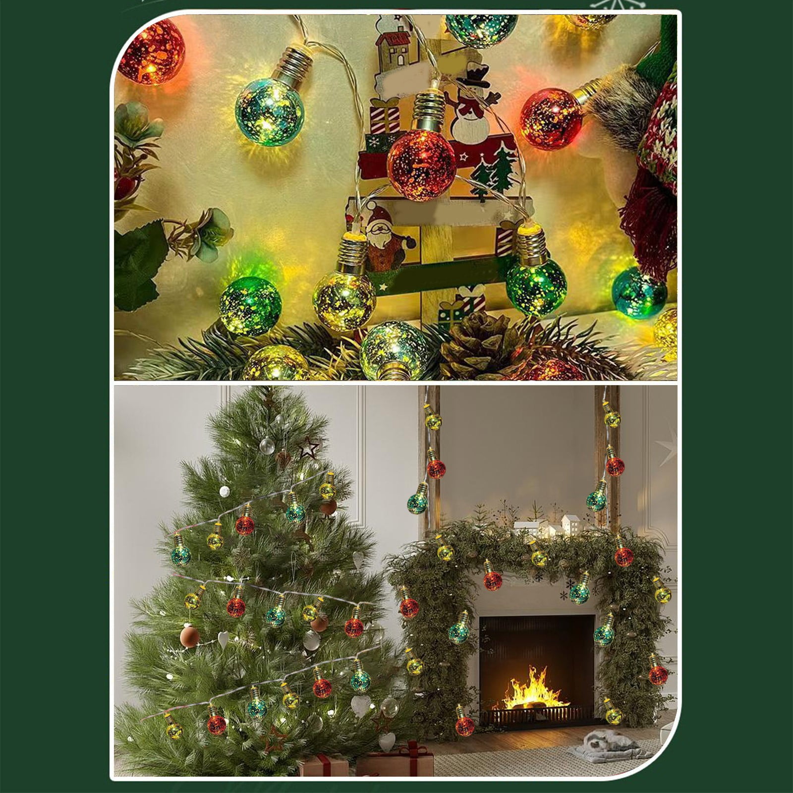 Christmas LED String Lights Decorations for Tree Home Indoor Outdoor ...