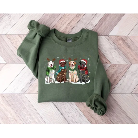 Christmas Labrador Retriever Sweatshirt, Funny Xmas Labrador Dog Owner ...