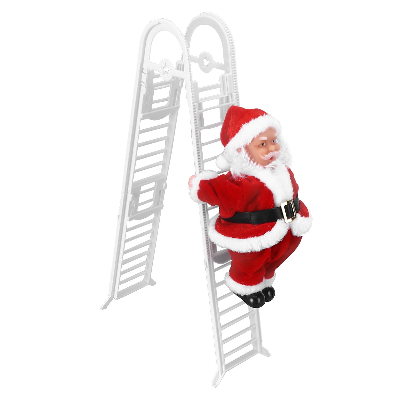 Christmas Ladder Decoration Santa Claus Climbing Stairs Electric ...