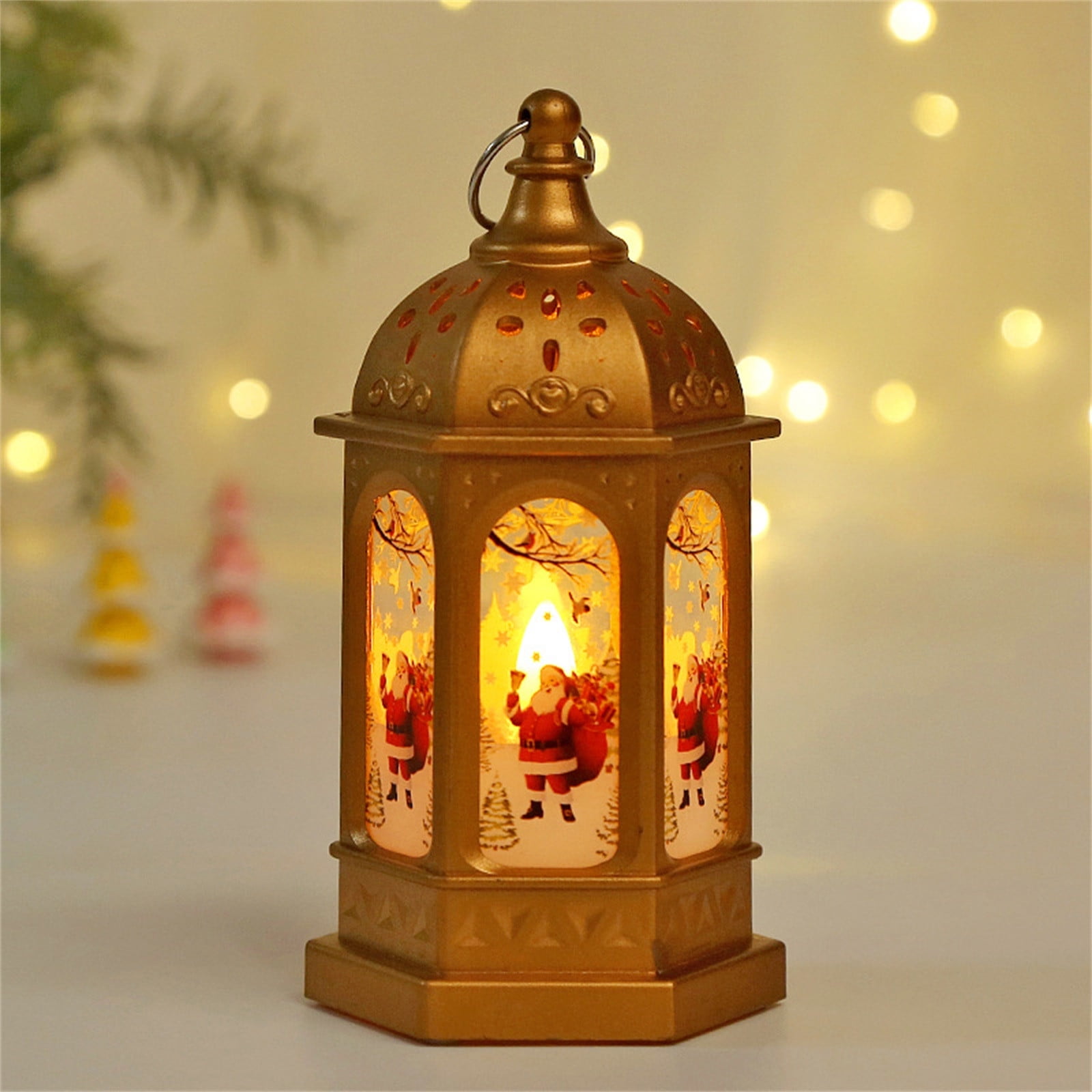 Christmas Lantern Candlestick Lamp Night Wind Decoration Night ...