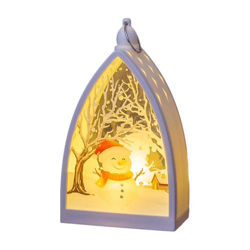 Christmas Lantern Lights Decorations, Cute Snowman Santa Claus ...