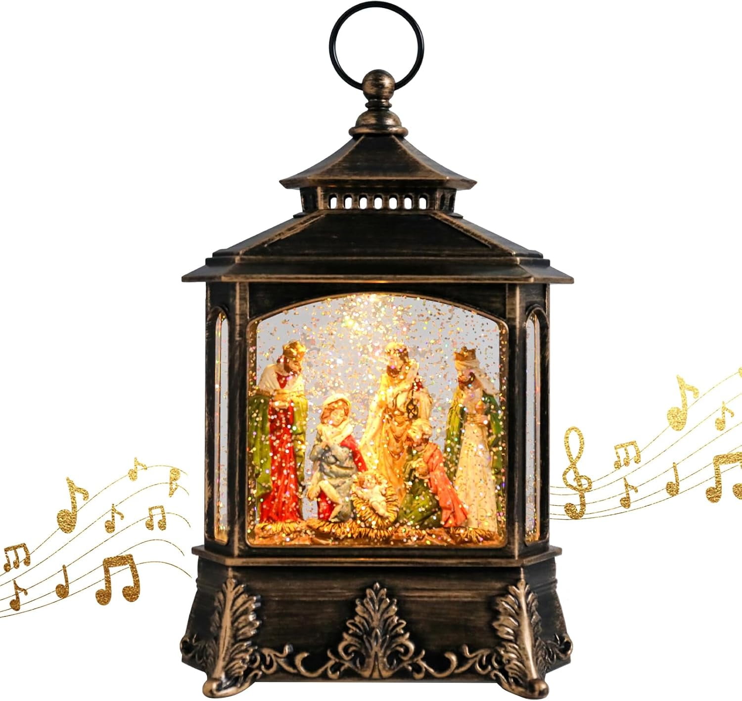 Christmas Lantern Nativity Snow Globe - Nativity Snow Globes ...