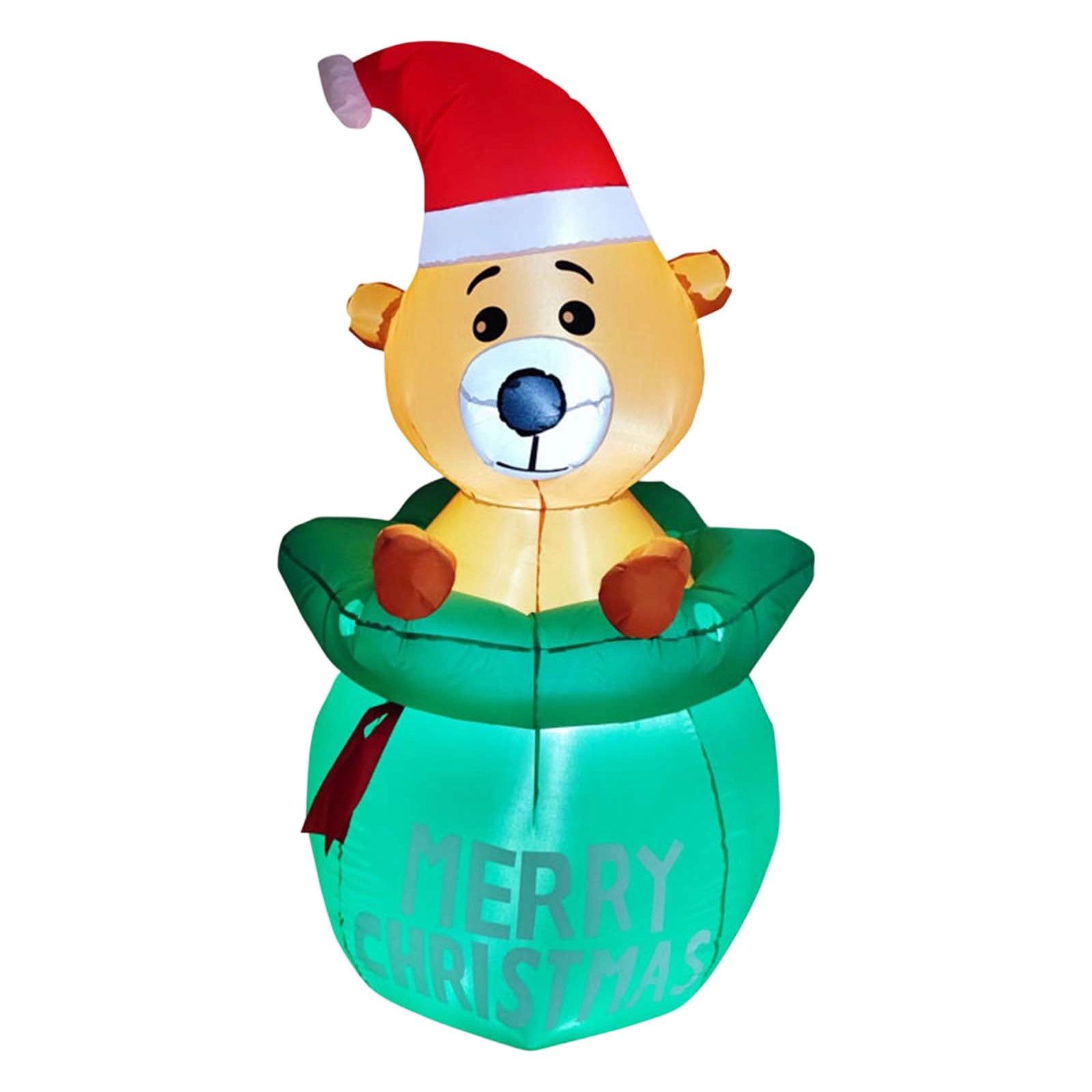 Christmas Large Inflatable Bear Outdoor Yard Decoration with Bright LED ...