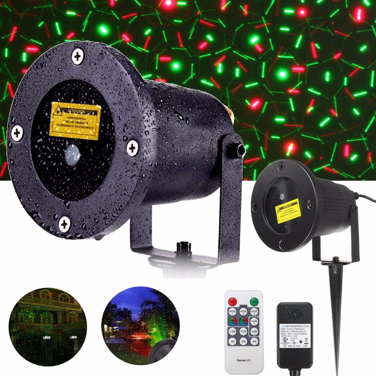 Christmas Laser Lights, Outdoor Garden Laser Lights Projector with ...