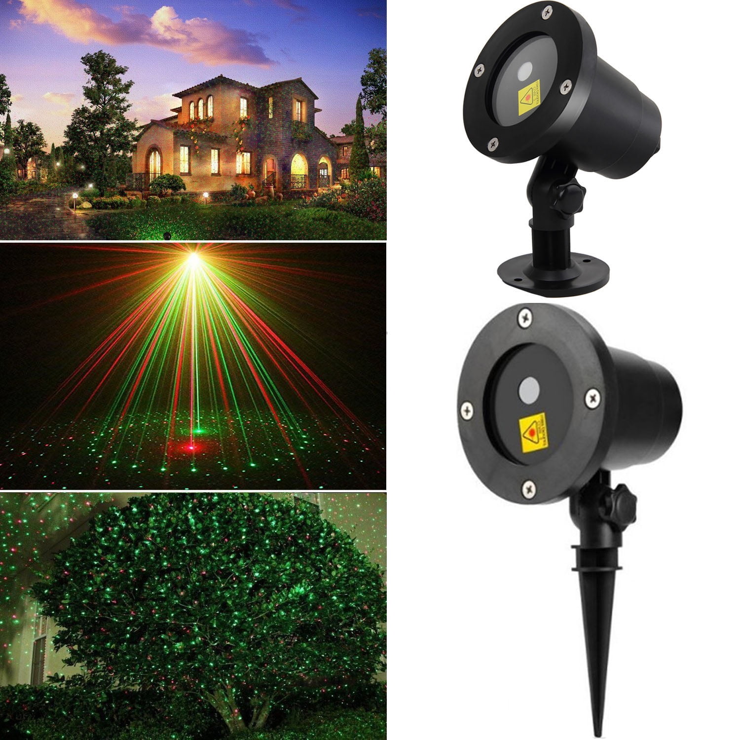 Christmas Laser Projector Light Outdoor Indoor, Red and Green Starry ...