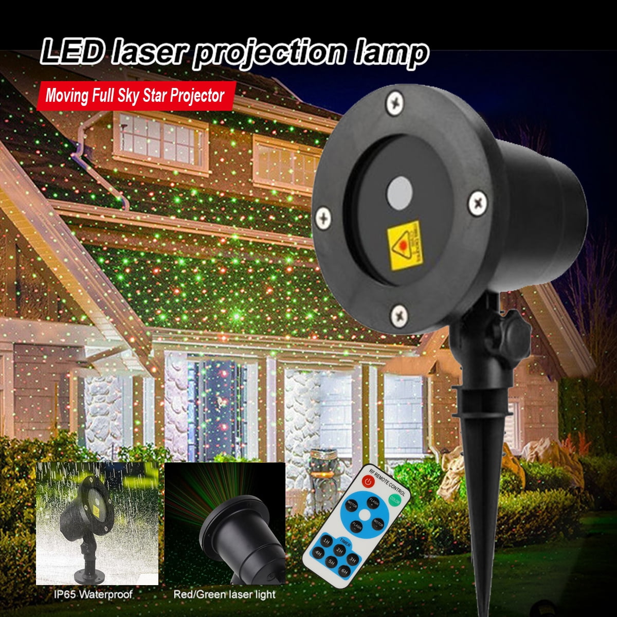 Christmas Laser Projector Lights Outdoor, Led Christmas Landscape ...