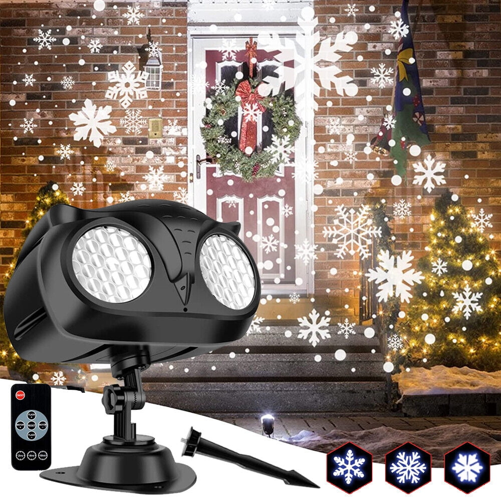 Christmas Laser Snowflake LED Projector Light Outdoor Landscape Stage ...