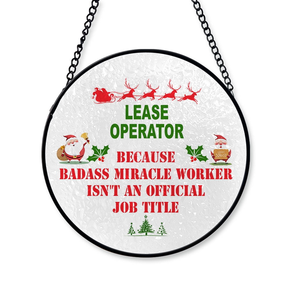Christmas Lease Operator Stained Glass Window Hanging 2025, Lease ...