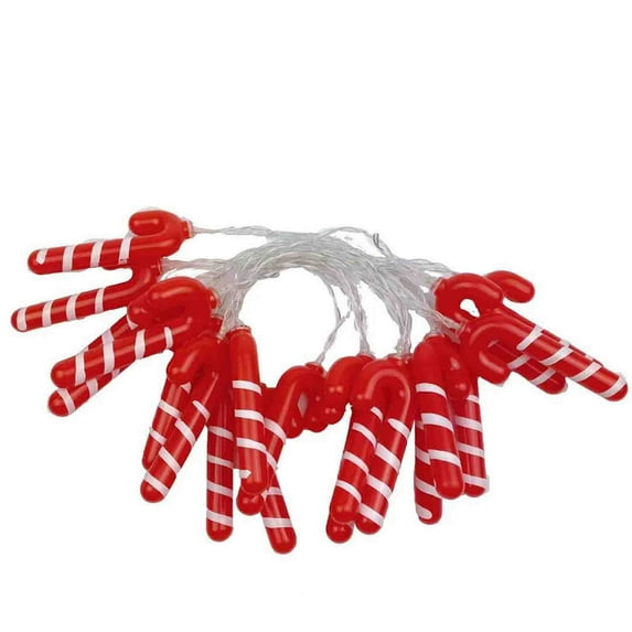 Christmas Led Candy Cane String Lights 3 Meters 20 Lights Battery ...