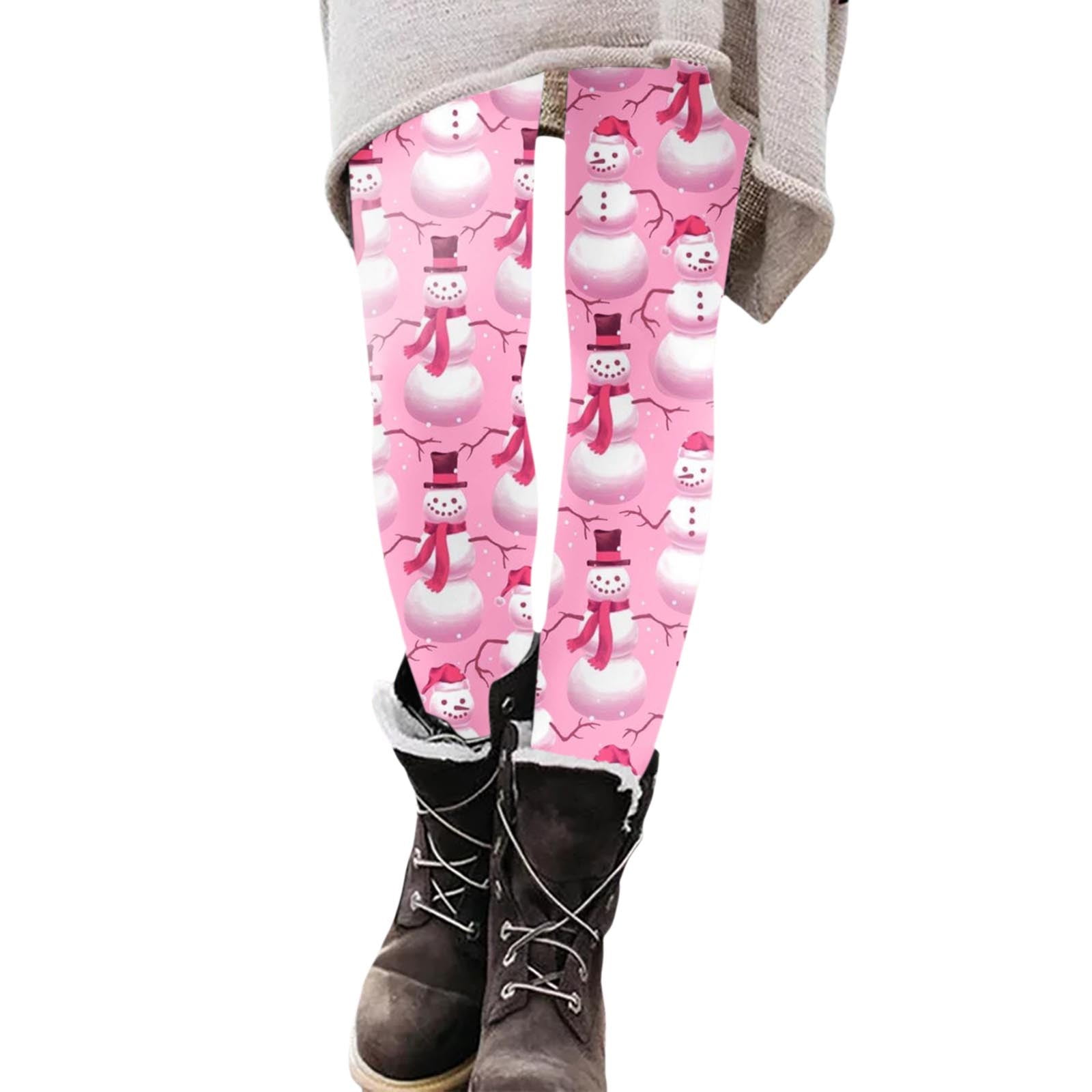 Christmas Leggings for Women Plus Size Brushed High Waist Comfortable ...