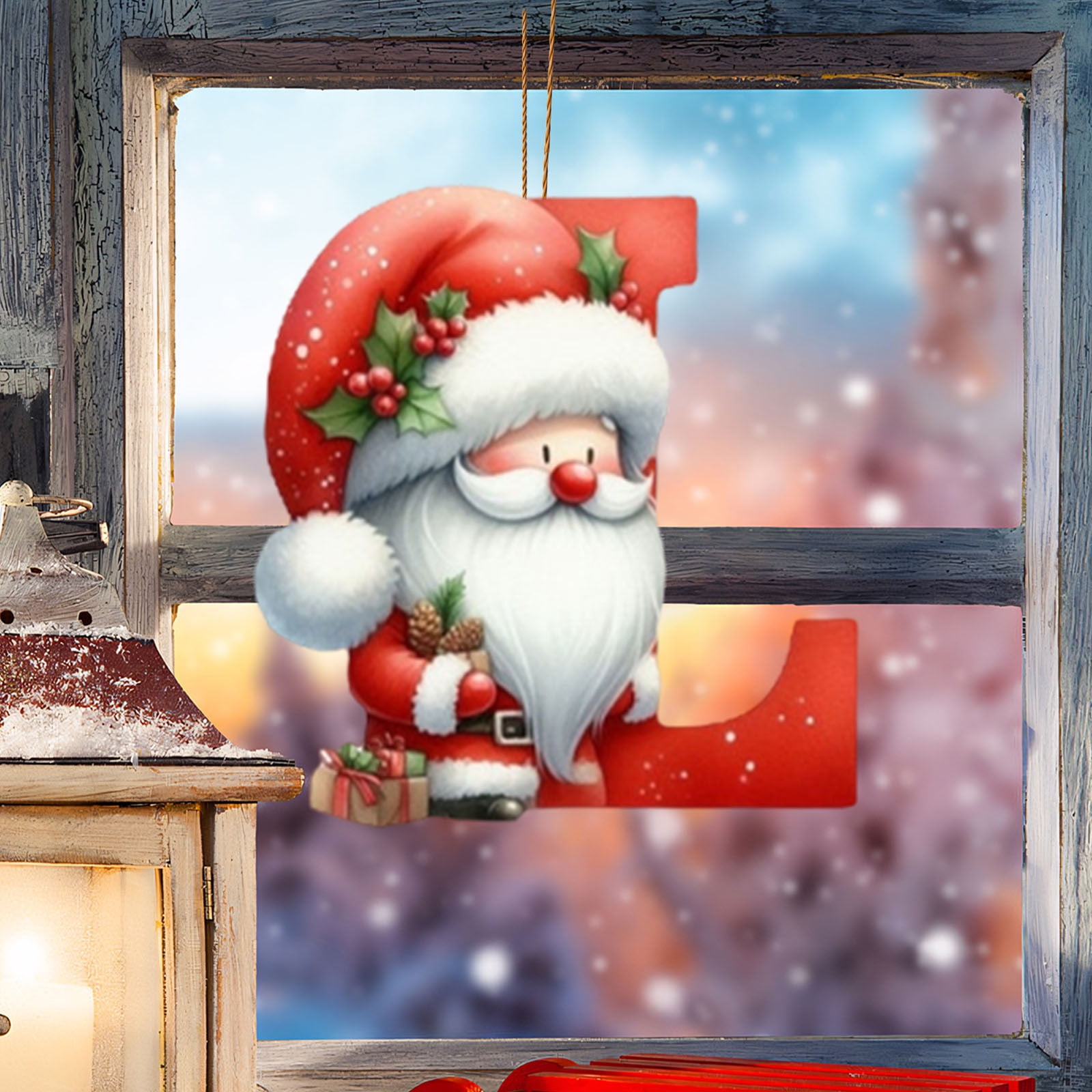 Christmas Letter Hanging Ornaments Acrylic Flat Pendant 26 Pcs Alphabet ...