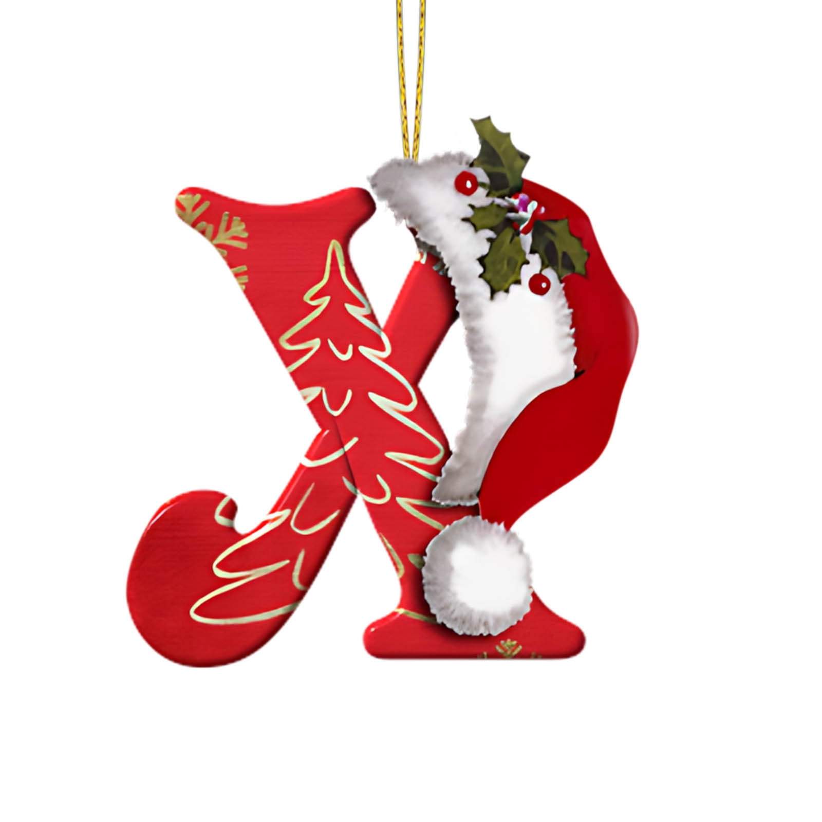 Christmas Letter Tree Hanging Pendant - 26 Alphabet Letters Initial ...