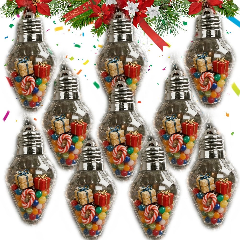 Christmas Light Bulb Gift Container,Christma Bulbs Gifts Jar,DIY ...