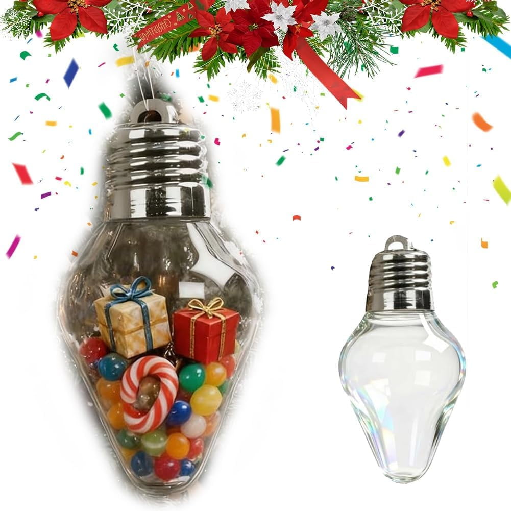 Christmas Light Bulb Gift Container,Christma Bulbs Gifts Jar,DIY ...