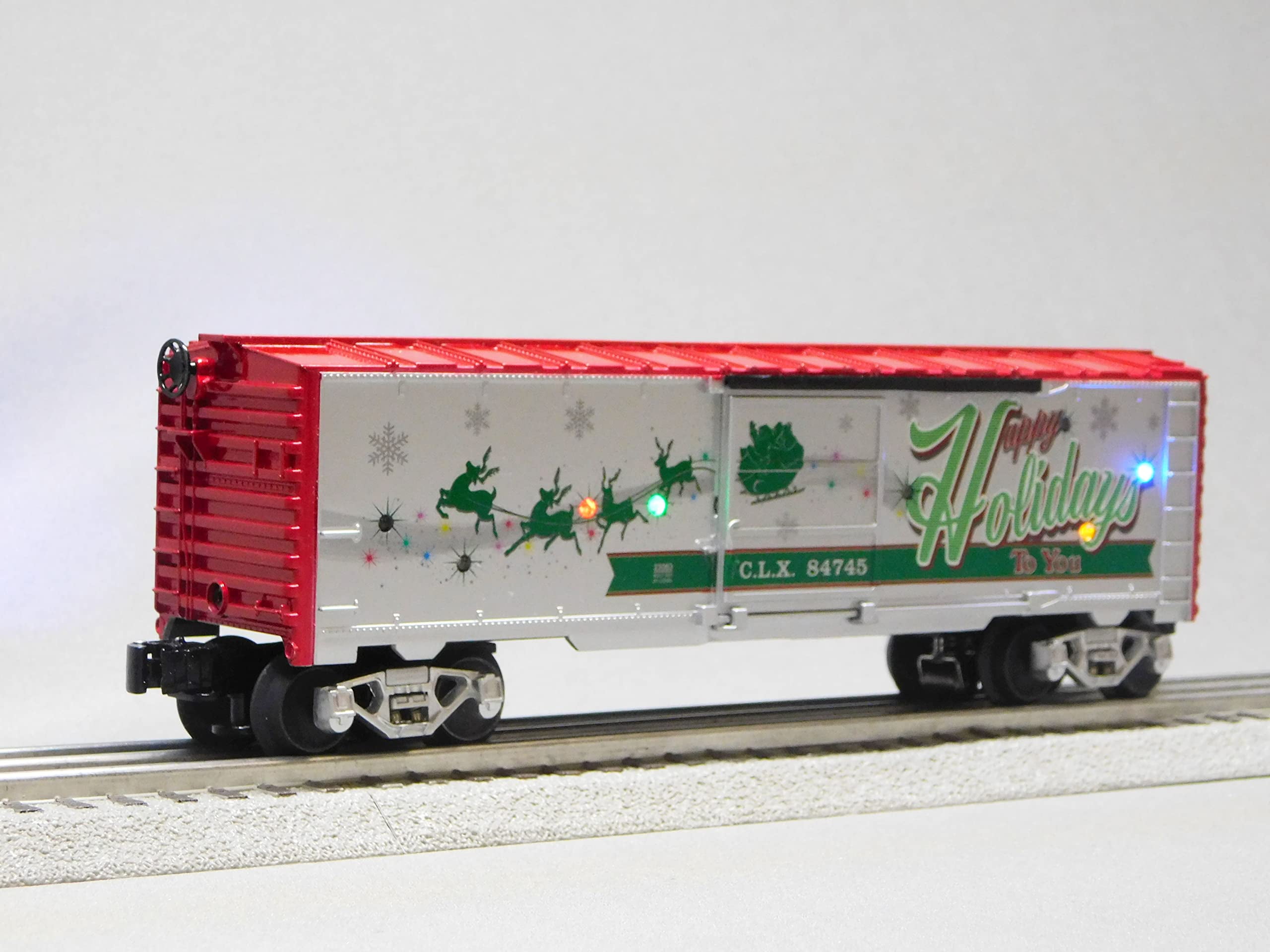Christmas Light Express Happy Holidays Sounds BOXCAR O Gauge - Walmart.com