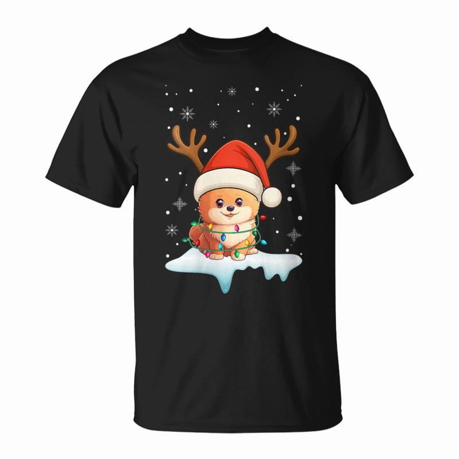 Christmas Light Snow Reindeer St. Nick Hat Chow Chow Xmas Dog Gift ...