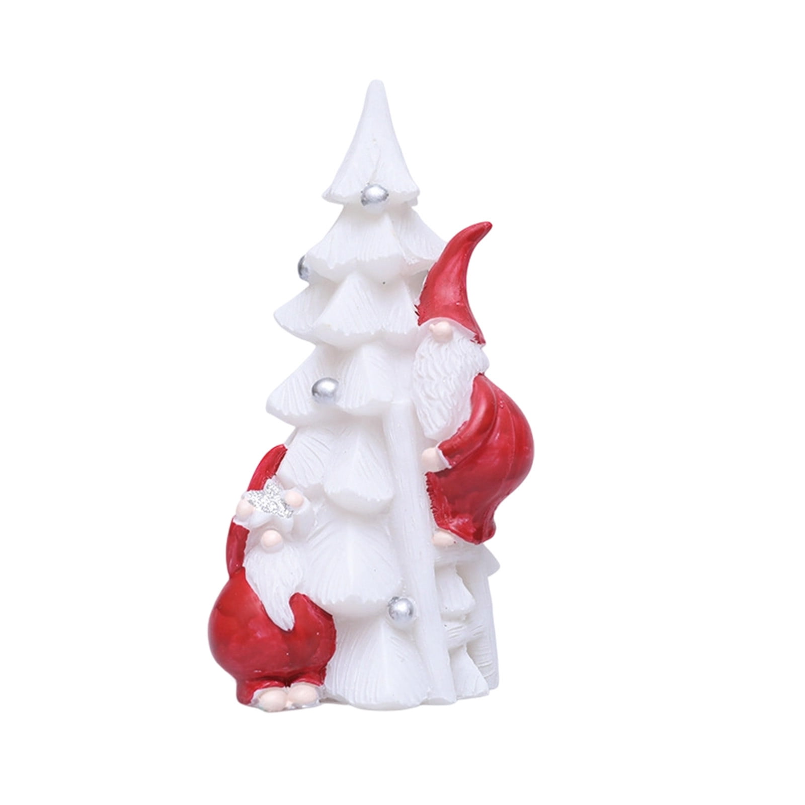 Christmas Light Up Decor, Resin Christmas Tree with Santa Claus, LED ...