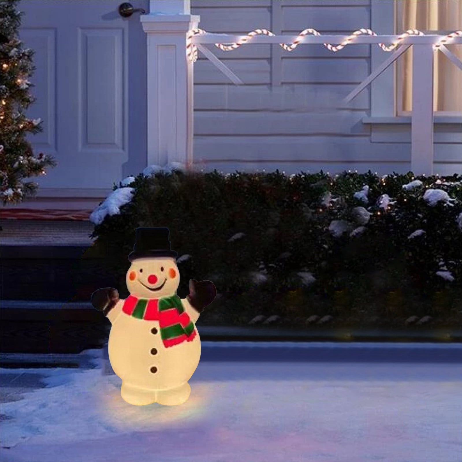 Christmas Light-Up Santa Claus - Large Blow Mold Plastic Statue with ...