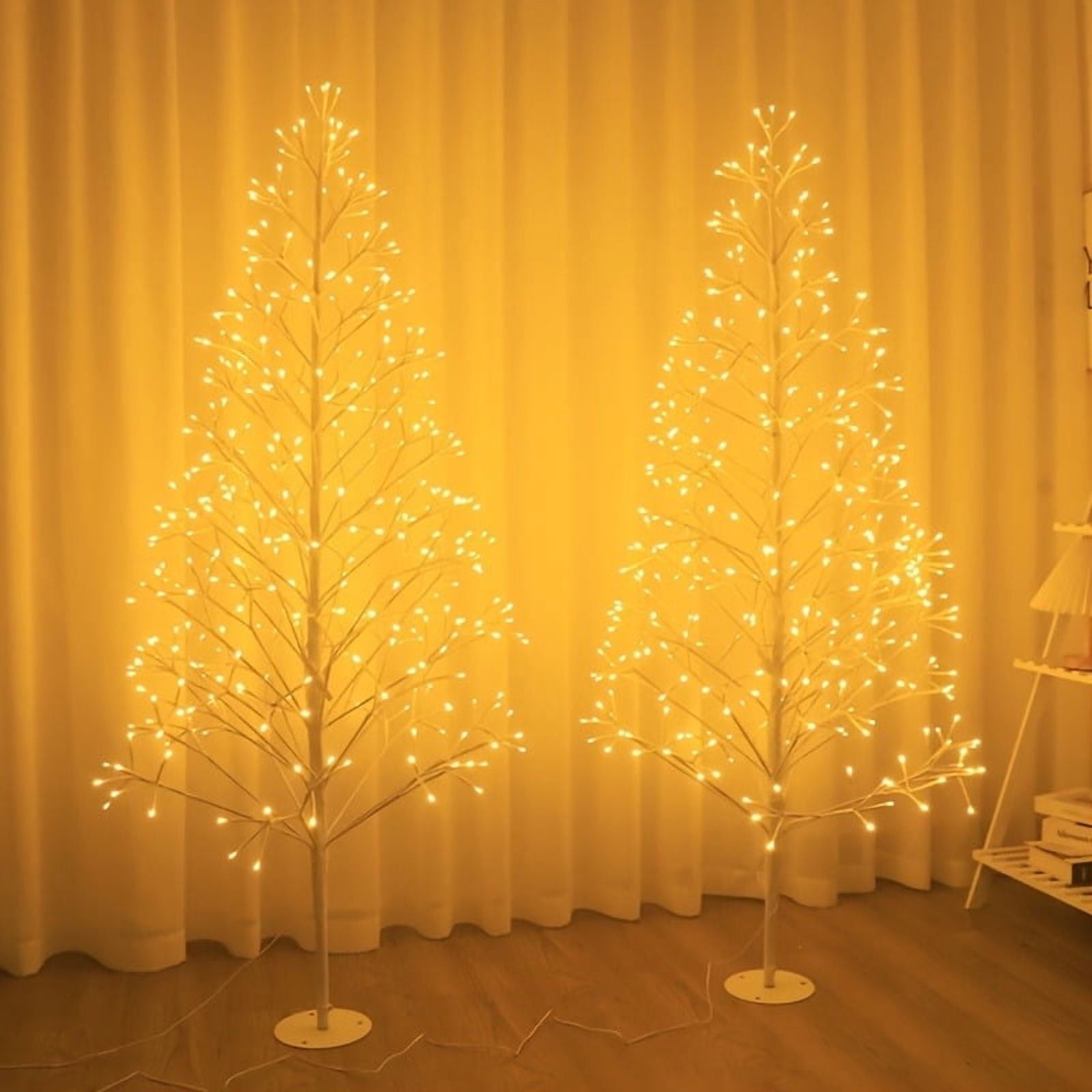 [Christmas Lighted Birch Trees] 5.91ft 392LED Christmas Lighted Birch ...