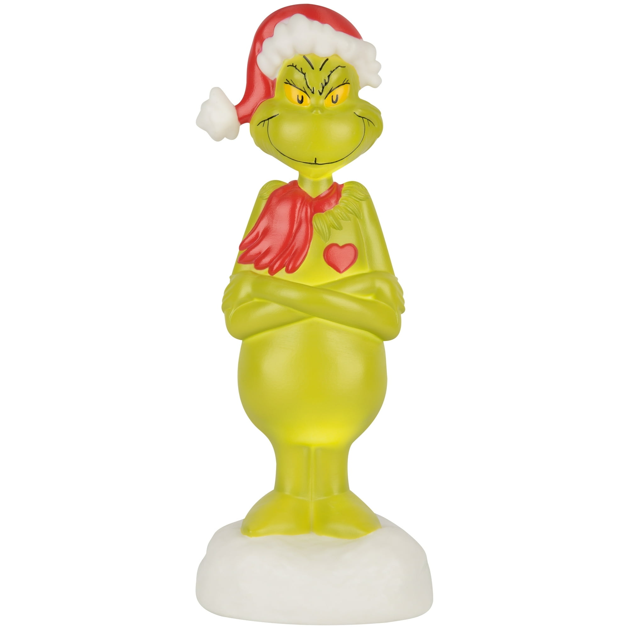 Christmas Lighted Blow Mold Outdoor Decor Grinch w/ Scarf and Hat 14.17 ...