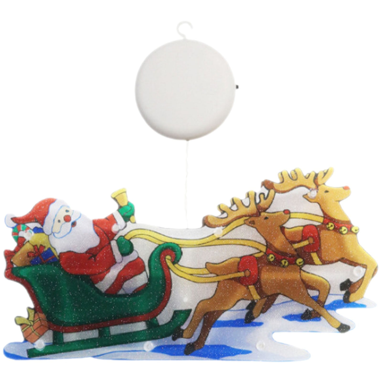 Christmas Lighted Window Decorations - LED Christmas Lights Santa Claus ...