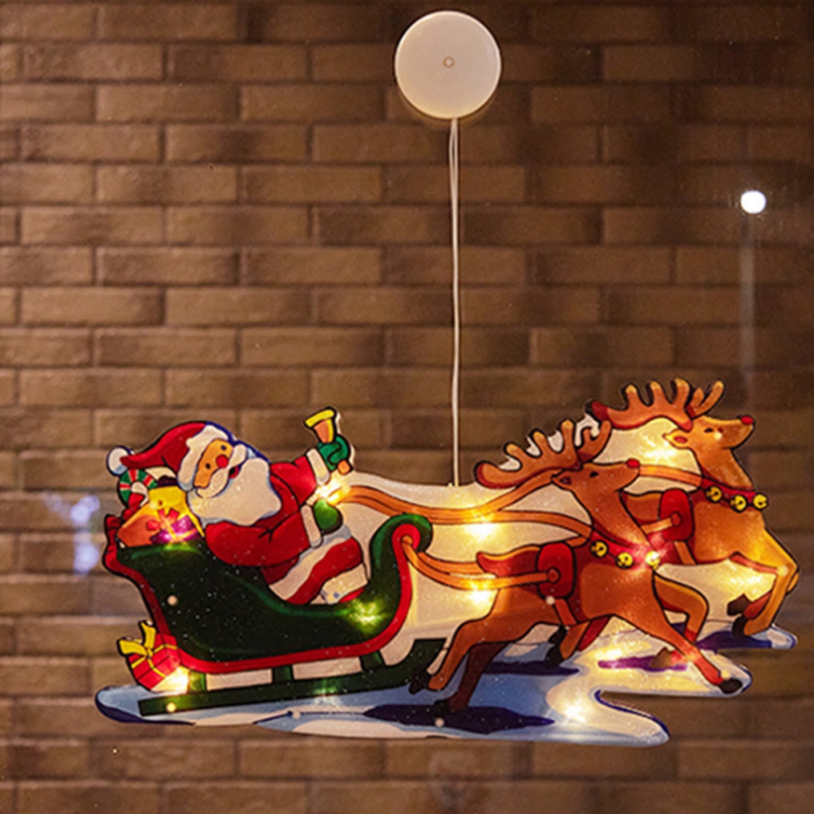 Christmas Lighted Window Decorations - LED Christmas Lights Santa Claus ...