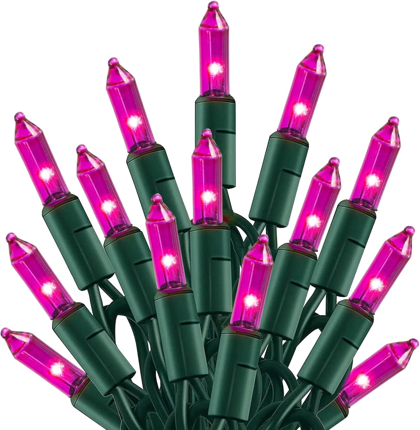 Christmas Lights, 20FT 100 Count Incandescent Mini Christmas Tree Light ...