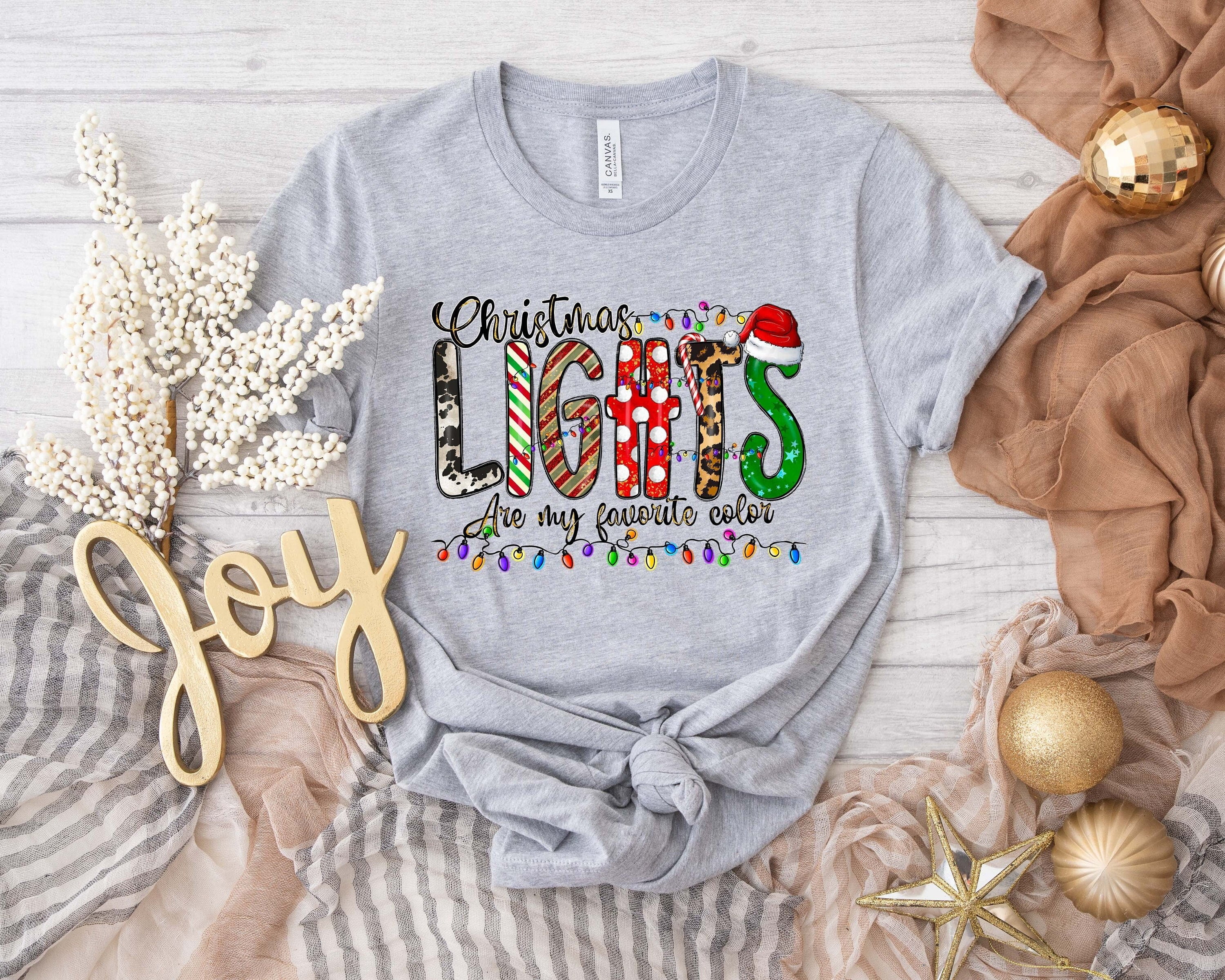 Christmas Lights Are My Favorite Color,Christmas T-shirt,Christmas ...