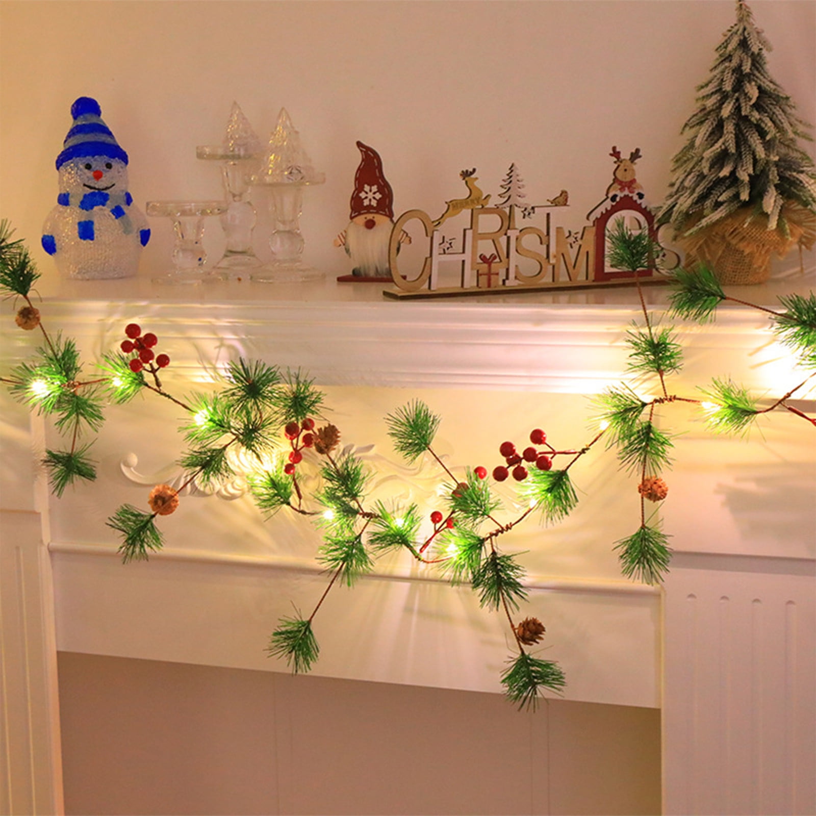 RXMEKW Christmas Lights Christmas Vine Light Strings: Long Wall-Hanging ...