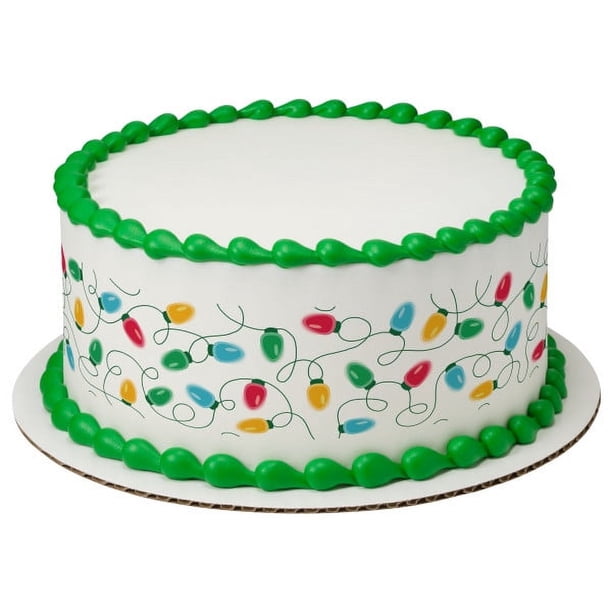 Christmas Lights Edible Image Cake Topper Strips - Walmart Business ...