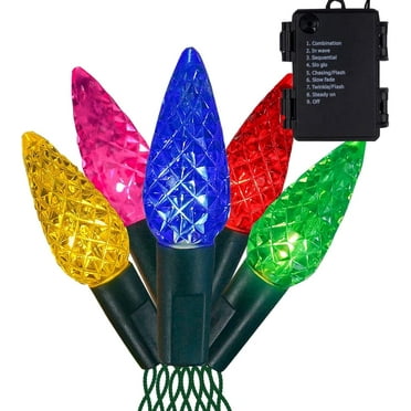 HOLIDAY SPIRIT 50 LED Mini Christmas String Lights | Multi-Colored ...