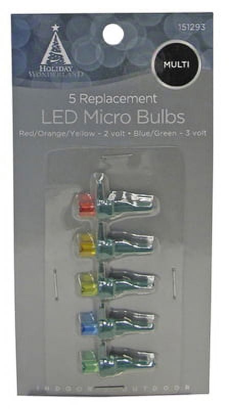 - Christmas Lights LED Replacement Bulb, Micro, Multi-Color, 5-Pk ...