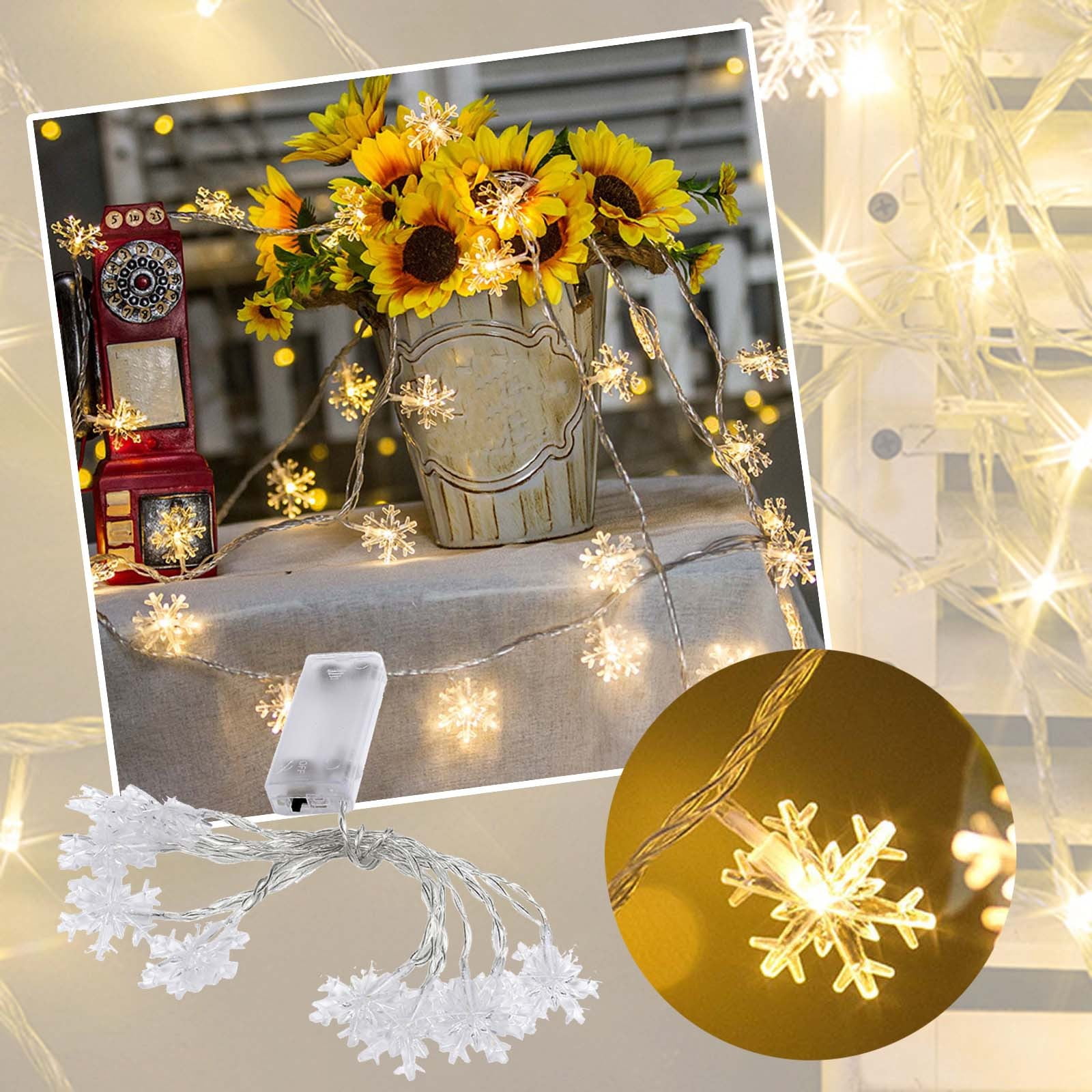Christmas Lights Led String Snowflake Lights Christmas Decorative ...