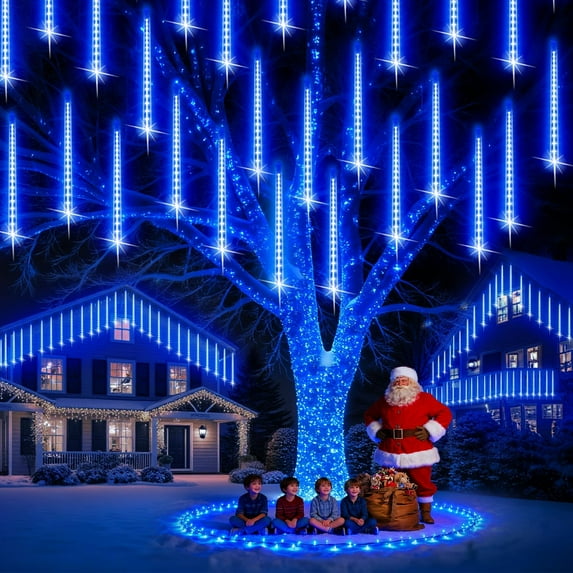 Christmas Lights Outdoor,16 Tubes (Equivalent to 2 Sets of 8-Tubes ...