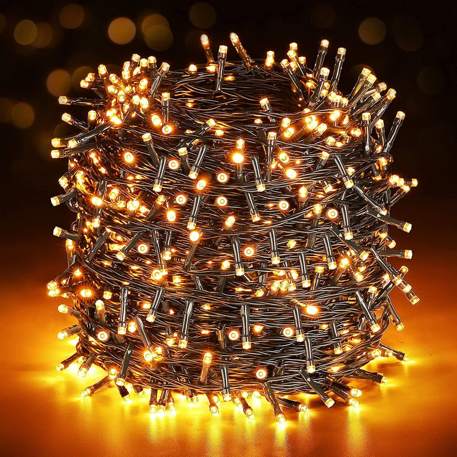 Christmas Lights Outdoor Indoor, 66ft 200 LED String Lights Plug in ...
