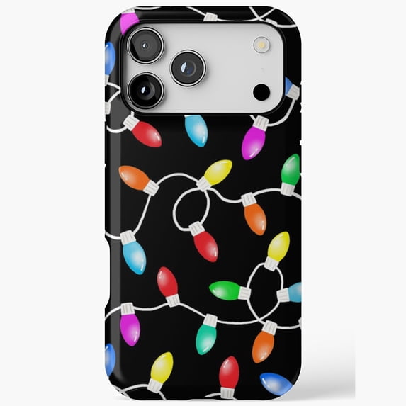 Christmas Lights Pattern Bright Festive Case for iPhone 11 12 13 14 15 ...