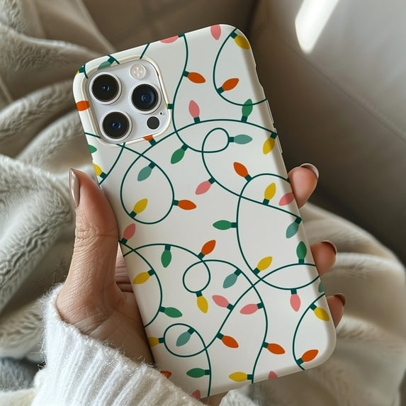 Christmas Lights Phone Case Cute Winter Icons iPhone 17 11 12 13 14 15 ...