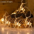 Christmas Lights Reindeer String Lights - 9.8 ft 20 LED Warm White ...