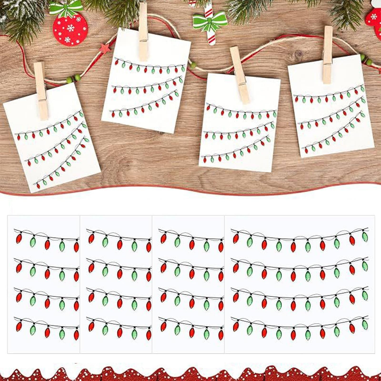 Christmas Lights Stickers For Crafts 32Pcs Christmas Light ...