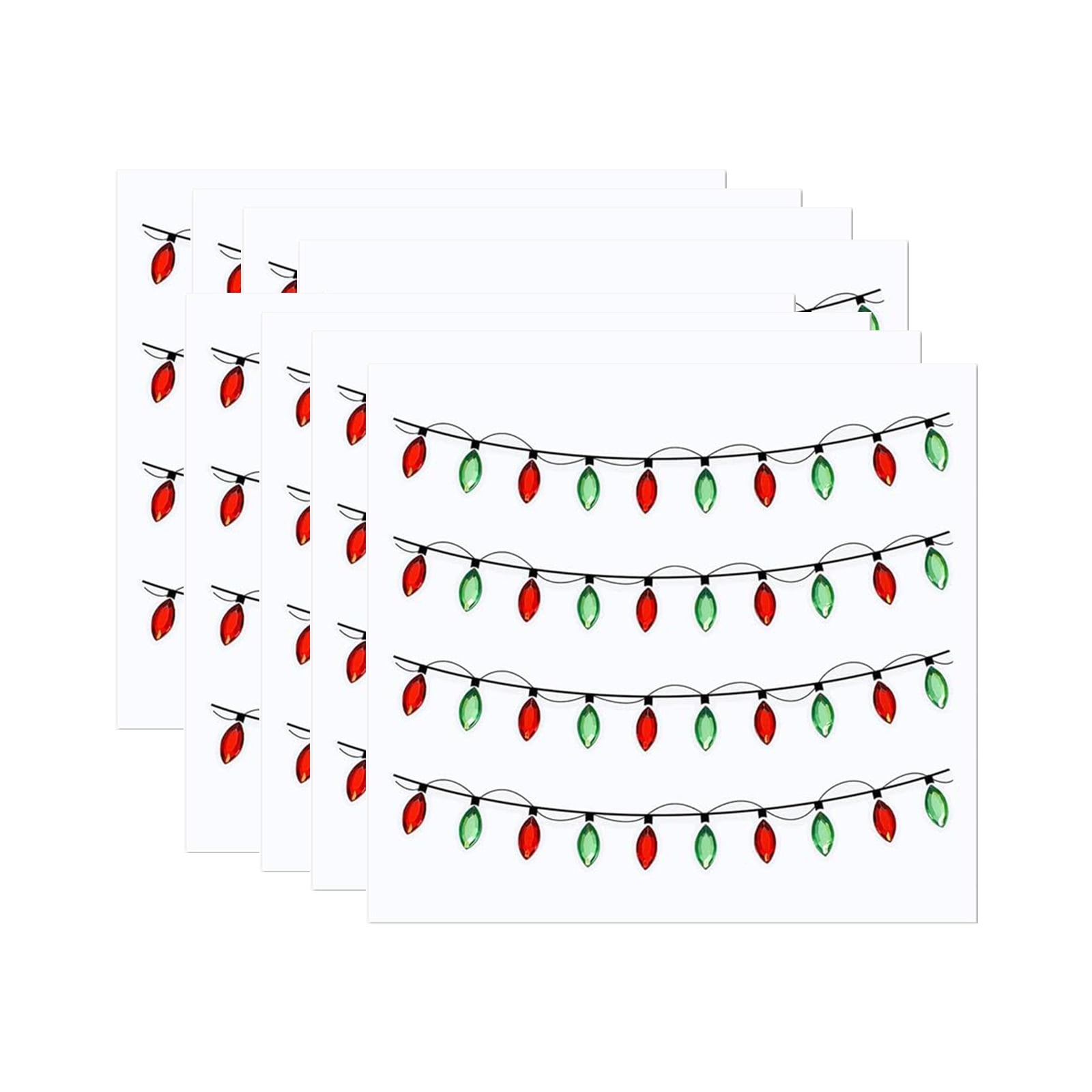 Christmas Lights Stickers for Crafts, Holiday Light Decals for DIY ...