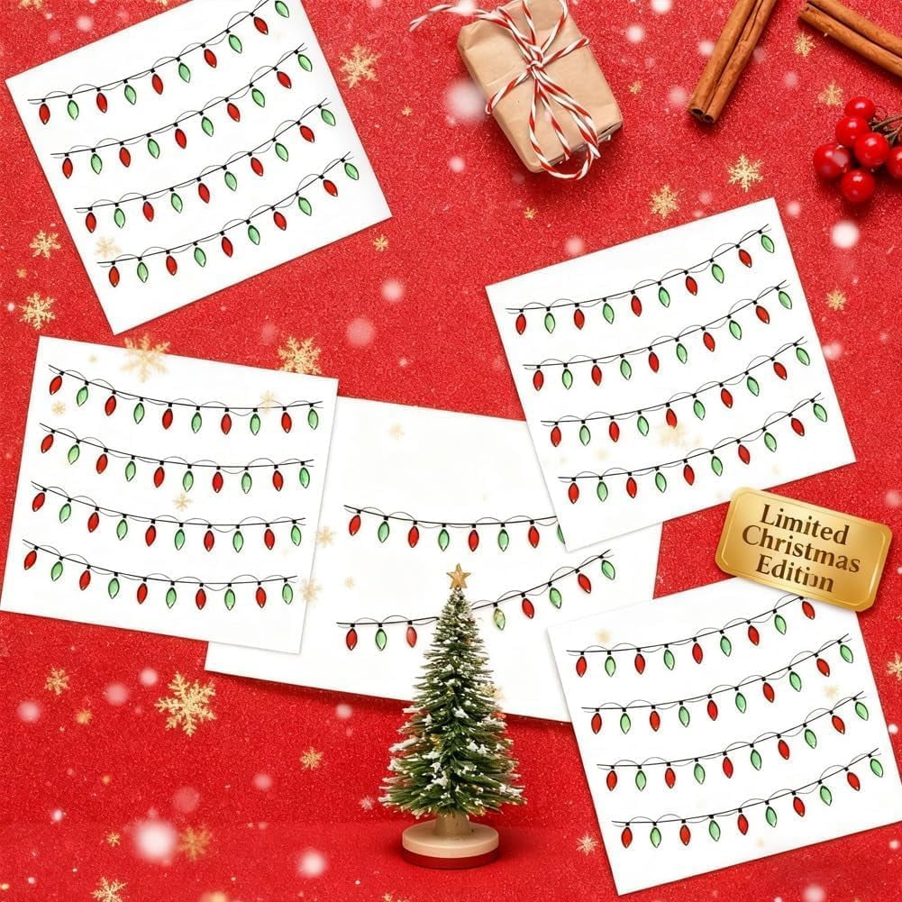 Christmas Lights Stickers for Crafts, Small Christmas Light Stickers ...