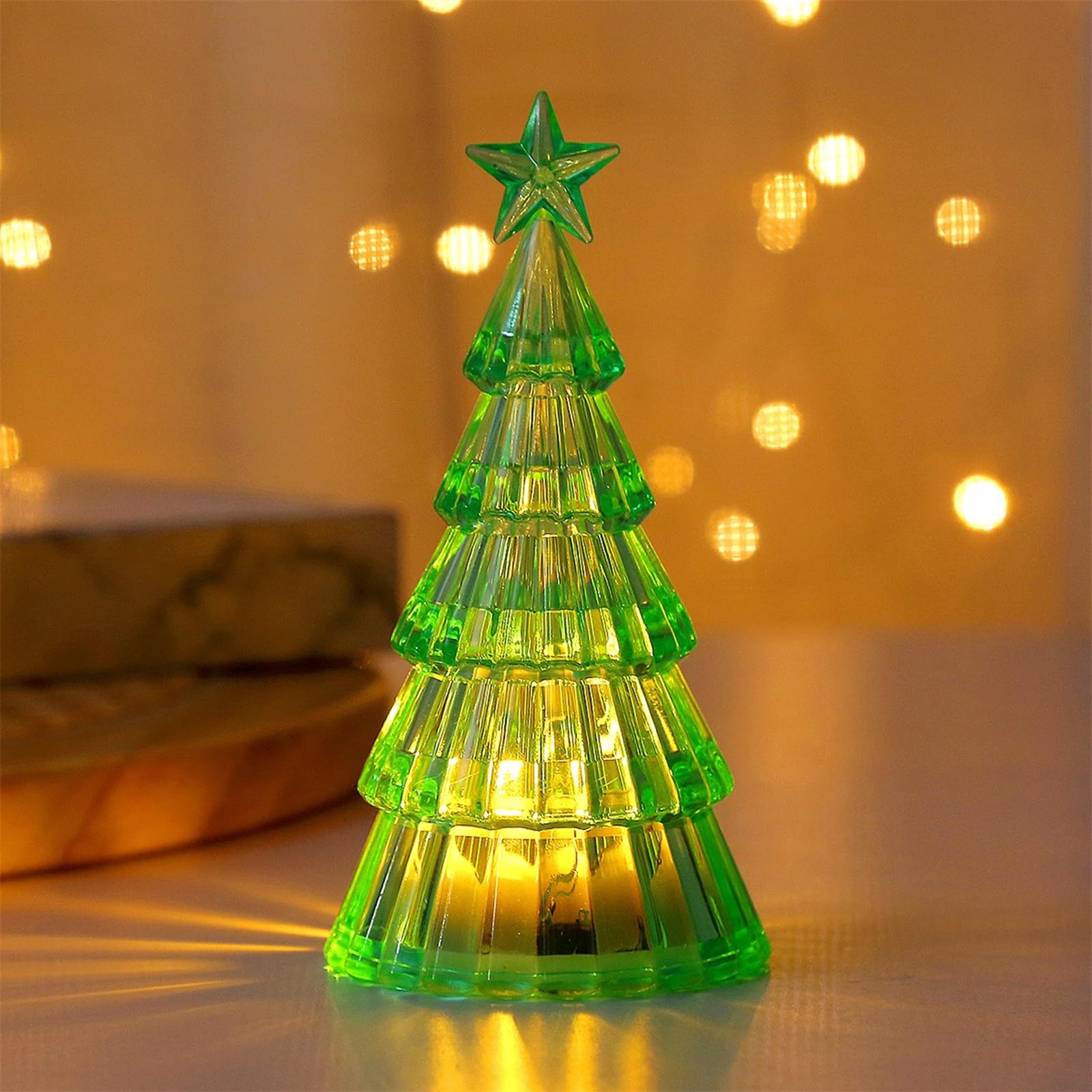 Christmas Lights Tabletop Lighted Christmas Tree Statue Decoration ...
